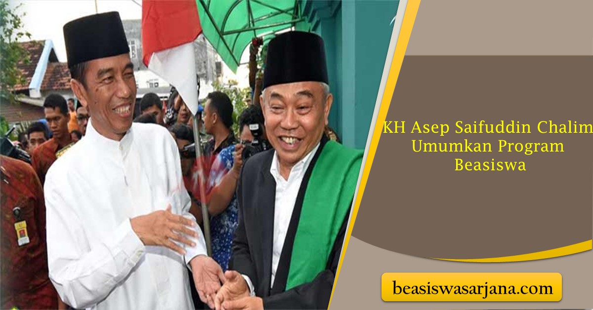 KH Asep Saifuddin Chalim Umumkan Program Beasiswa S1, S2, S3 Untuk 514 Kabupaten Kota dan 34 ...
