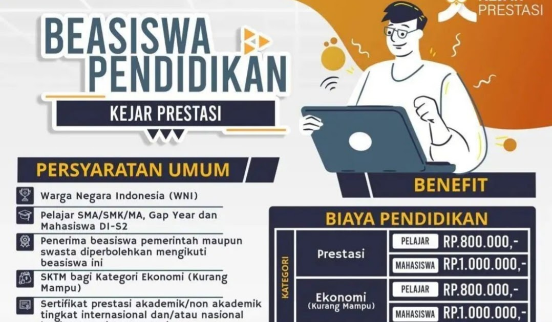 Pendaftaran Beasiswa Kejar Prestasi 2023 Sudah Dibuka! Cek Syarat dan Cara Daftarnya - Beasiswa ...